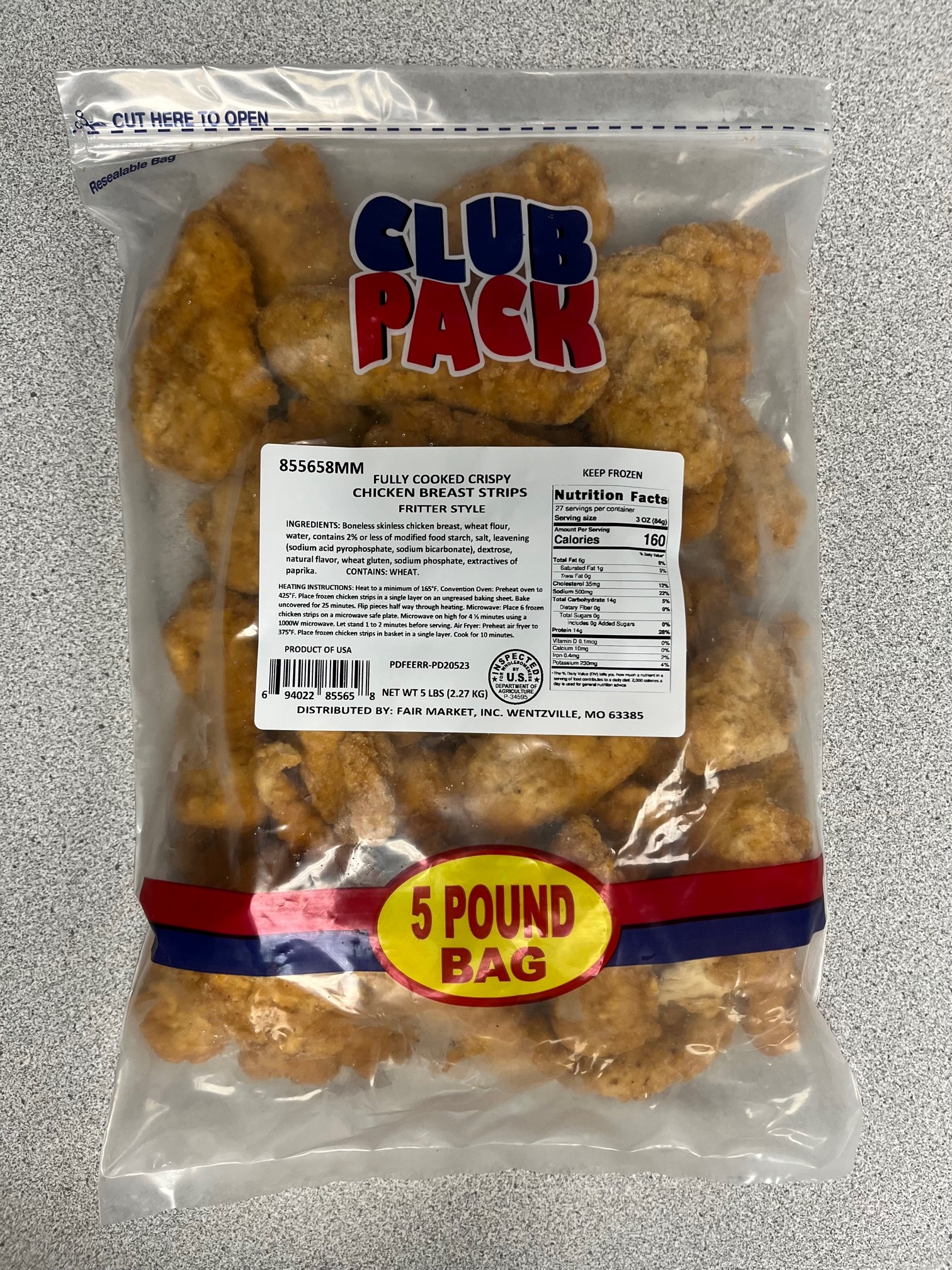 Fully Cooked Crispy Chicken Breast Strips (5LBS) - Valu Foods